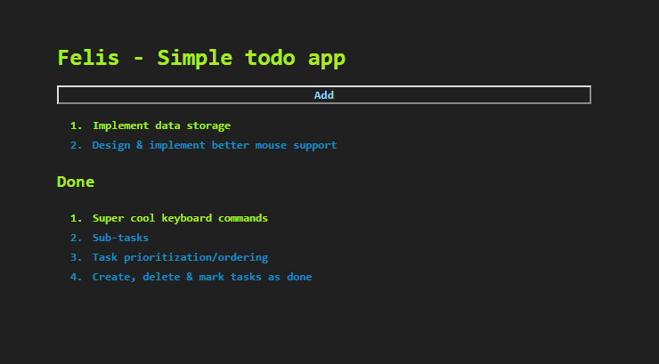 GitHub - tommiseppanen/felis: Simple todo app